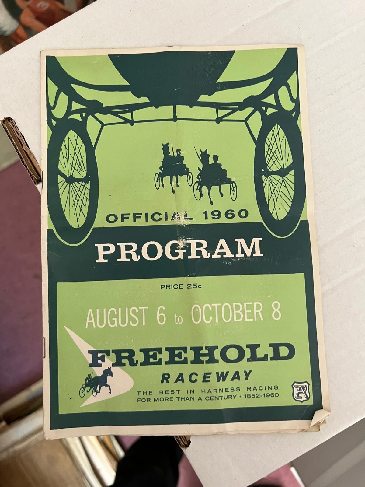 1960 Freehold Raceway Official Program Horse Racing Pacers Trotters | eBay
