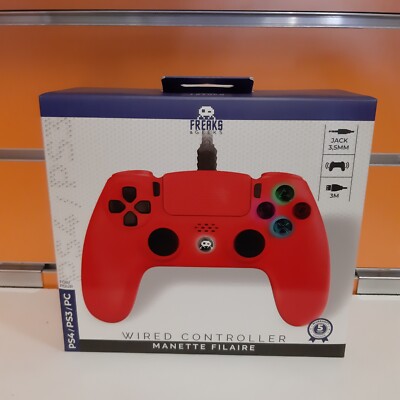 Controller Freaks & Geeks Red con Cavo USB per PS3, PS4 e PC NUOVO ...
