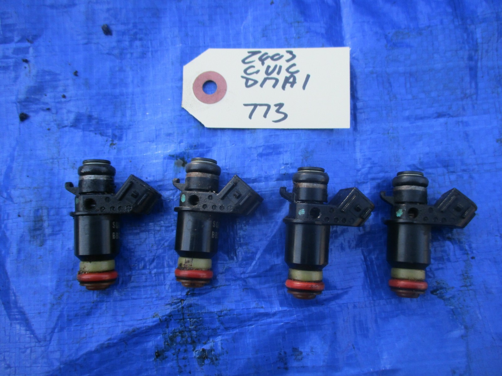 01-05 Honda Civic D17A1 fuel injector set engine motor OEM D17A2 16450 ...