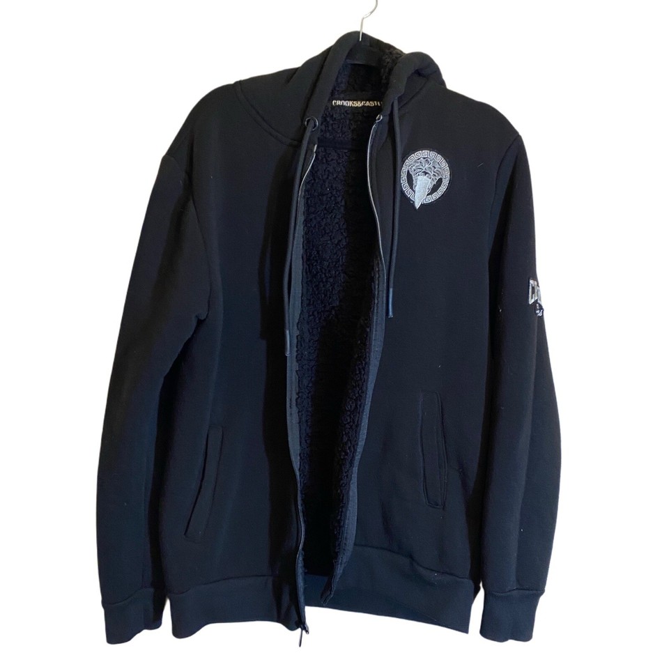 Crooks and Castles Bundle (3 Items) Warm Jacket, Sweatshirt And Tshirt ...