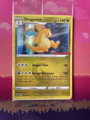 Pokemon Card Dragonite Silver Tempest STAMPED GAMESTOP 131/195 Near ...