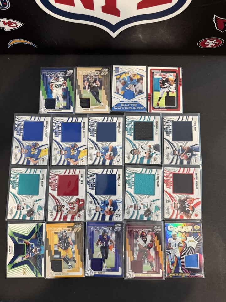 NFL Football 19 Card Patch Lot! Lawrence, Flowers, Judkins! | eBay