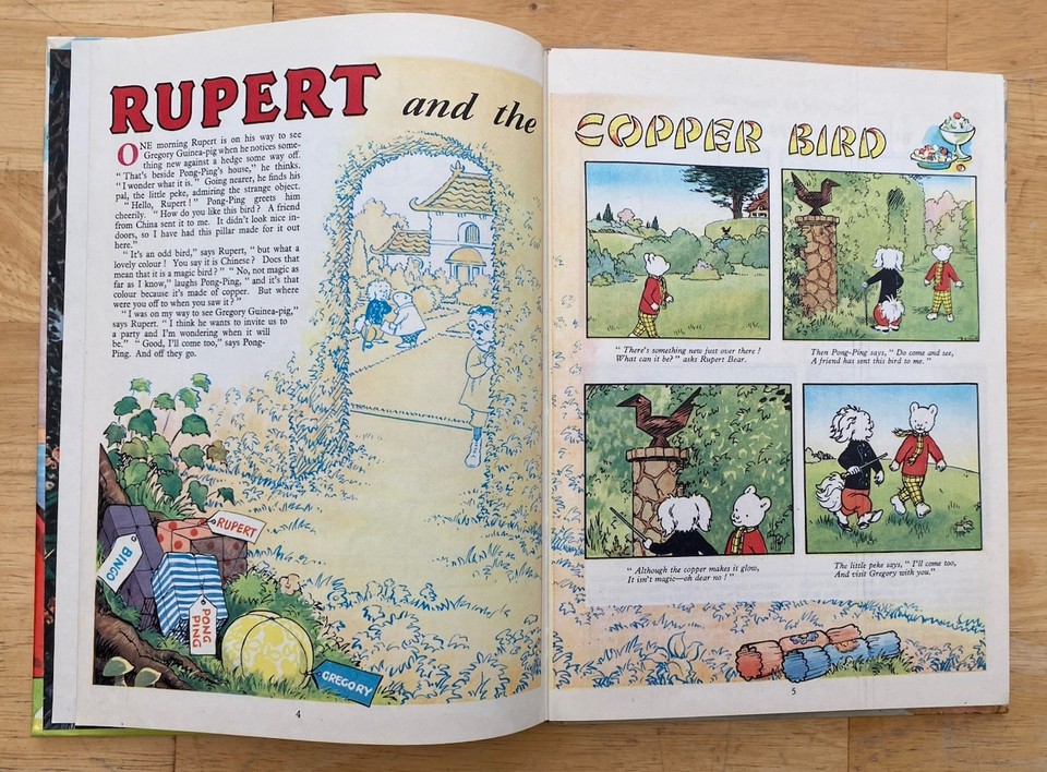 Rupert Annual 1959 Not Clipped Pencil Inscription Painting Comp ...