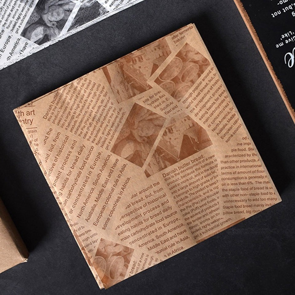 100 Pcs Wood Pulp Paper Sheets Food Wrap Baking Paper for Baked Goods ...