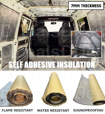 Camper Van Insulation 7mm Car Roof Sound Proof Self Adhesive Foil ...