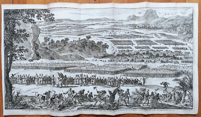 Moses Camp of the 12 Tribes - Huge Original Print by Luiken - 1700 | eBay