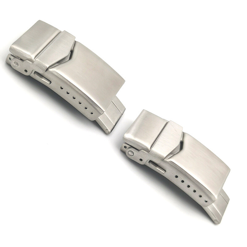 316L Solid Stainless Steel 6 Hole Deployment Buckle Watch Strap Clasp ...