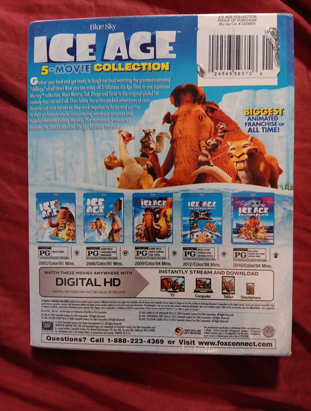 Ice Age Collection (5 Movies) (Blu-ray) for sale online | eBay