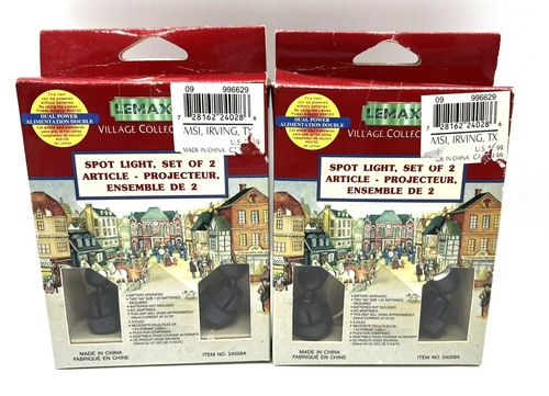 Lemax Village Spot Light Set Of 2 24028A Lot Of 2 Boxes Battery ...