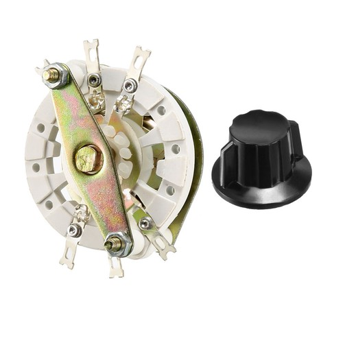 2P2T 2 Pole 2 Position 1 Deck Band Channel Rotary Switch Selector with ...