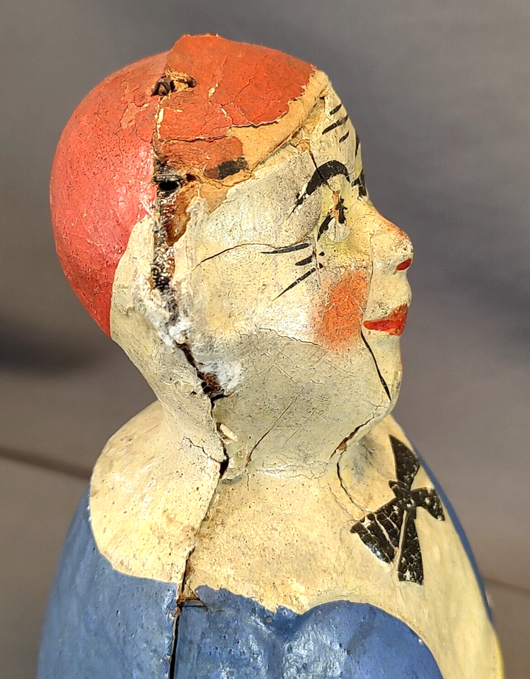 Antique Schoenhut or German Paper Mache Roly Poly Doll 7 1/4" Tall | eBay