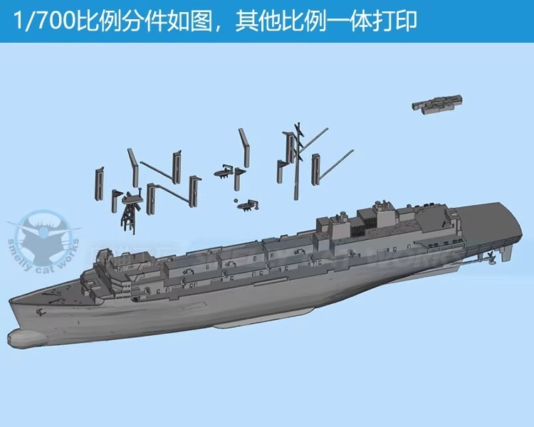 3D Printed 1/700/1250/2000 US Navy Supply Class Replenishment Ship ...