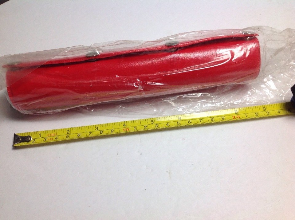 VINTAGE BMX RED CROSS BAR HANDLE BAR FOAM 9" METAL SNAP PAD N.O.S. | eBay