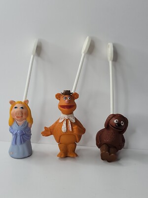 vintage 1977 1978 MUPPETS ROWLF FIGURE 3.5" HENSON & FOZZIE SESAME ...