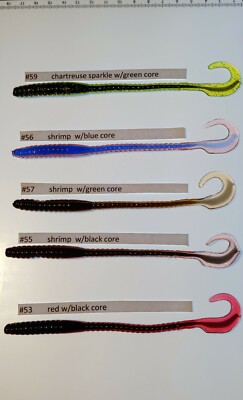 Pro-Angler 6in. curl tail worms 25pk, 35 colors | eBay
