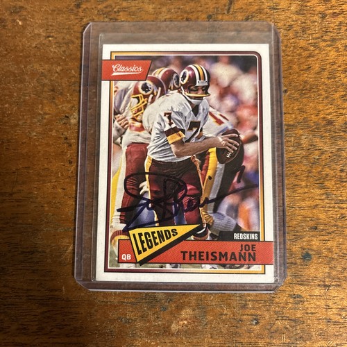 SIGNED 2018 JOE THEISMANN PANINI LEGENDS FOOTBALL CARD REDSKINS | eBay