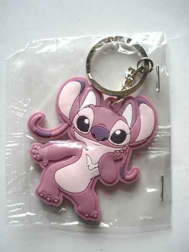 Disney Girl Stitch Angel pink rubber key ring or charm | eBay UK