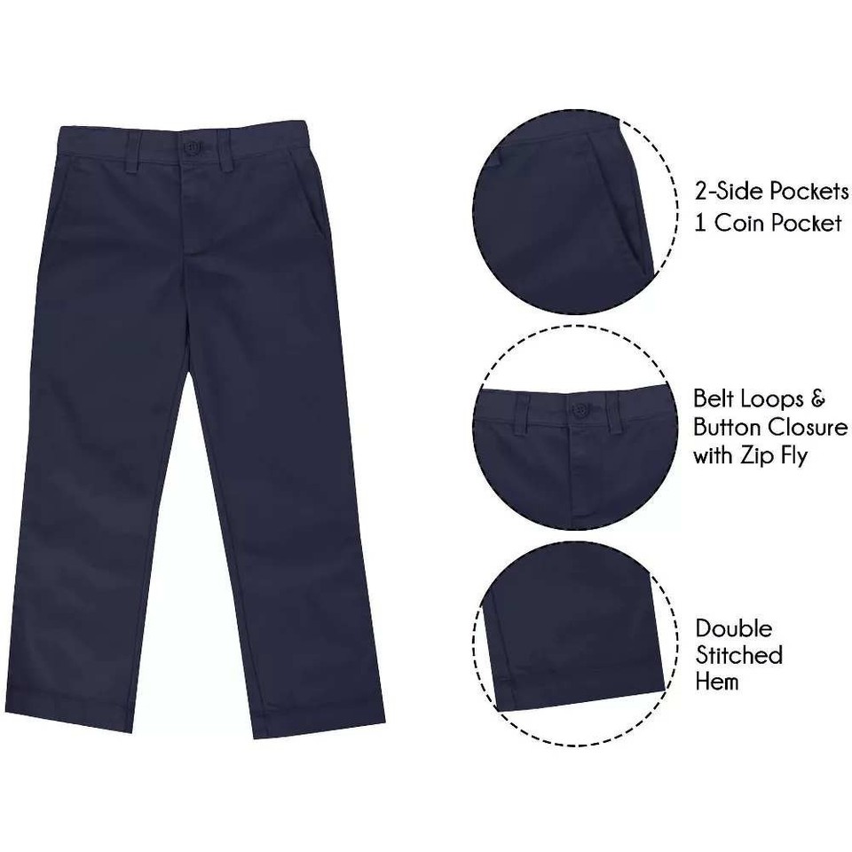 Boys Chino Pants Galaxy Authentic Slim Fit School Uniform 6 New With ...