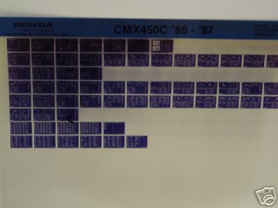 Microfiche Honda Motorcycle Fiche for 1986-1987 CMX450C | eBay