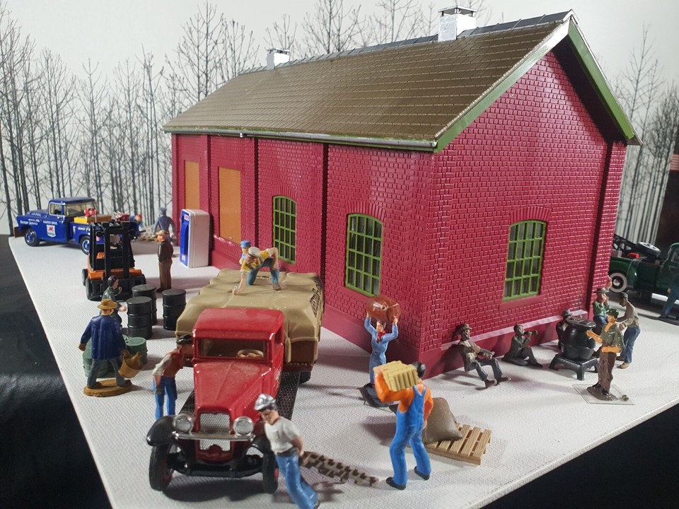 O Scale Custom Red Brick Building Warehouse, Shipping Location, Supply ...