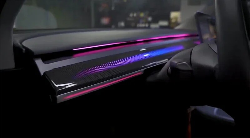 For Tesla Model 3/Y 2021 2022 2023 Dash Door Trim Panel Ambient Light ...