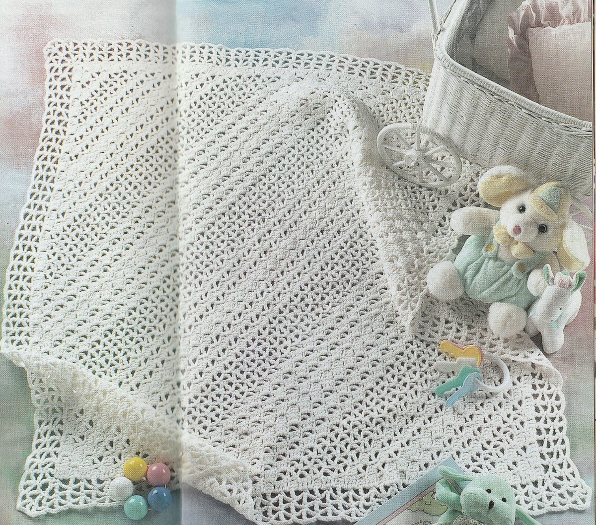 Diagonal Crochet Baby Blanket Pattern