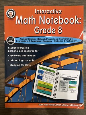 [NEW] Interactive Math Notebook Resource Book Grade 8 Mark Twain Media ...