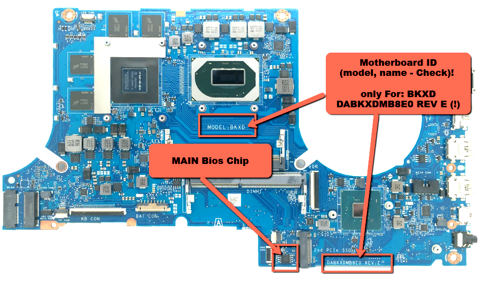 Bios Chip For Asus TUF Gaming F15 FX506LH LT For MB: DABKXDMB8E0 REV:E ...