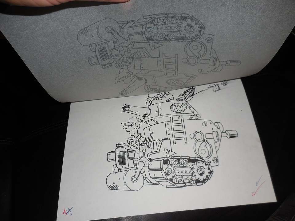 2 LOT ORIGINAL ART WACKY RACES SERGEANT BLAST & PRIVATE MEEKLY ARMY ...