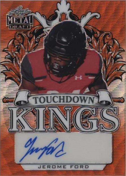 2022 Leaf Metal Draft - Touchdown Kings Autographs Jerome Ford #TK-JF1 ...