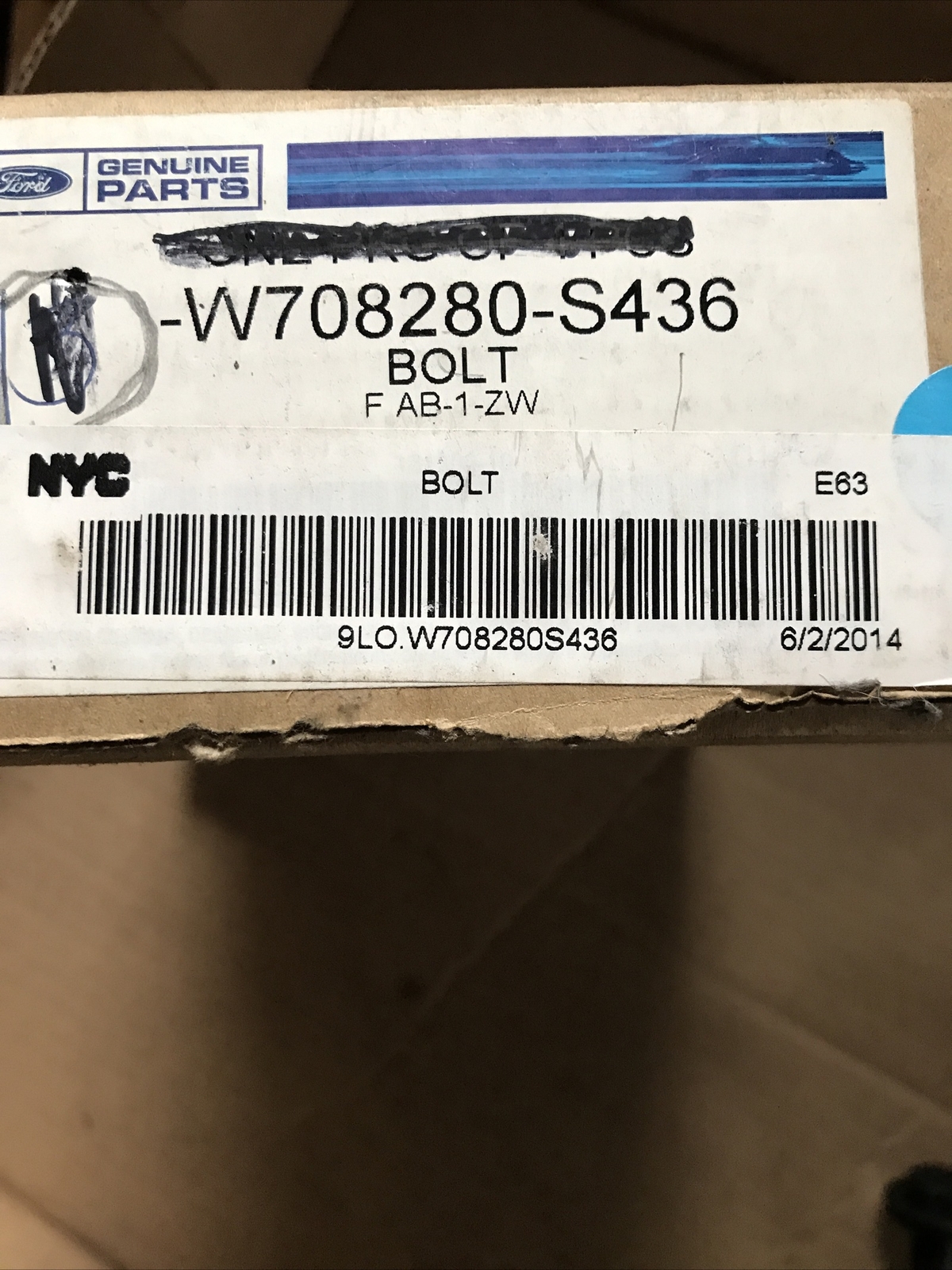 W708280-S436 New OEM Ford Suspension Bolt | eBay