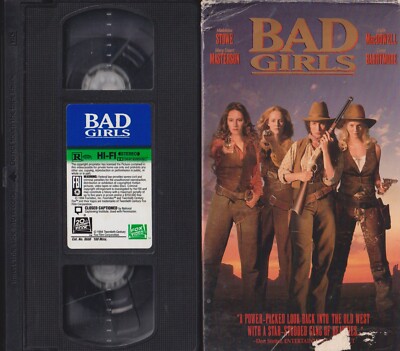 Bad Girls (VHS, Rare 1996) DREW BARRYMORE MARY STUART MASTERSON ...