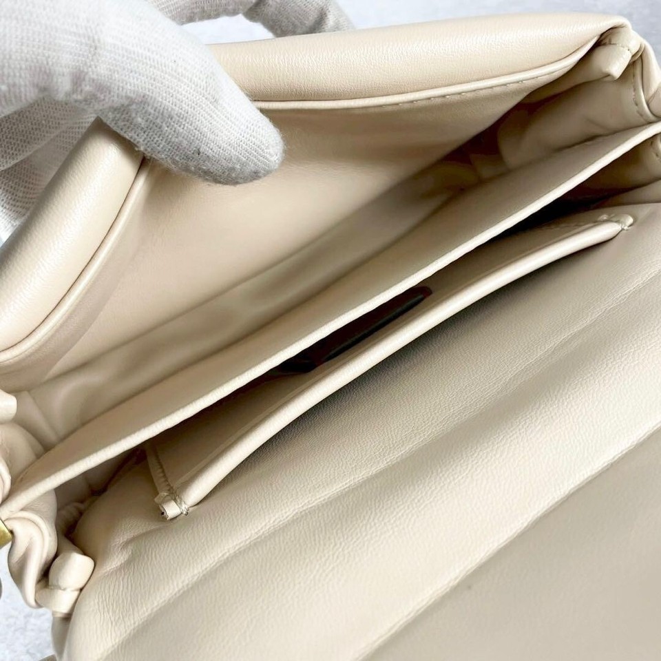 COACH Pillow Tabby Crossbody 2way Shoulder Bag Beige Brass C3880 USED ...