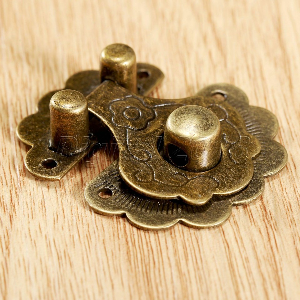 Retro Chinese Style Jewelry Box Furniture Chest Latch Hasp & Pull ...