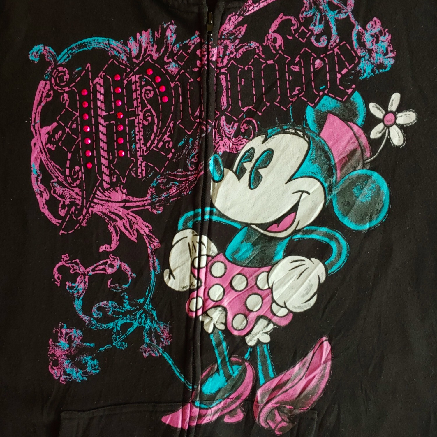 Vintage Y2K Disney Minnie Mouse Gothic Jacket, Emo Pu… - Gem