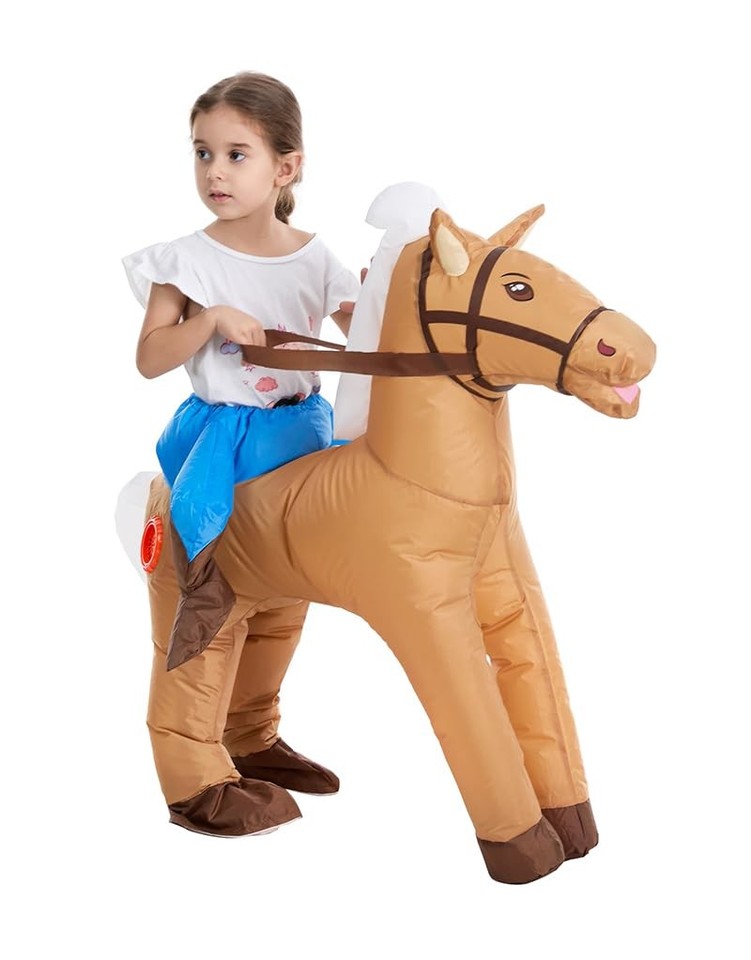 Inflatable Horse Costume Toddler, Blow Up Ride On Horse Cosplay Kids ...