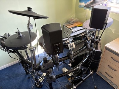 Roland V-Drums TD12 drum kit with PM30 and monitor speakers | eBay UK