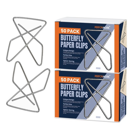 Versatile Butterfly Paper Clips | 1.4mm Thick | 1 x 1.5 Inch | 2-Pack ...