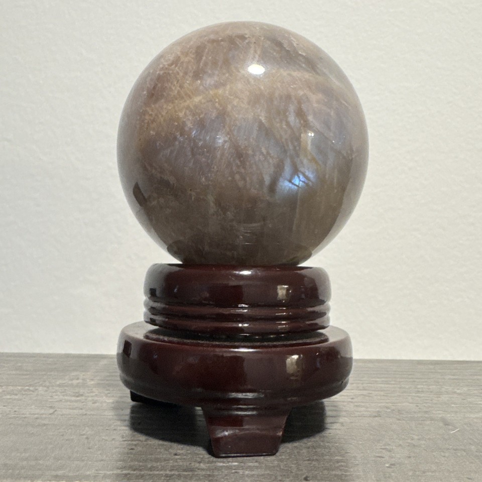 Peach Moonstone Crystal Sphere Flashy 407 Grams 66 mm | eBay