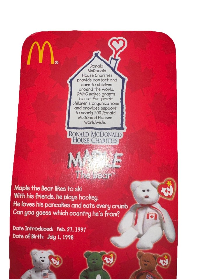 ULTRA Rare MAPLE THE BEAR Beanie Baby-NEVER OPENED/Out of the Box ...
