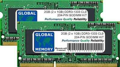2GB (2x1GB) DDR3 1333MHz PC3-10600 204-PIN IMAC Mi 2010 - Mi / Fins ...