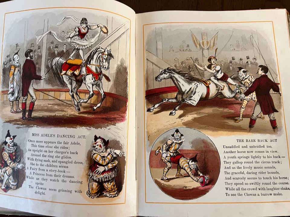 1883 Antique Children’s Book “Wonders Of The Circus Men, Monkeys and ...