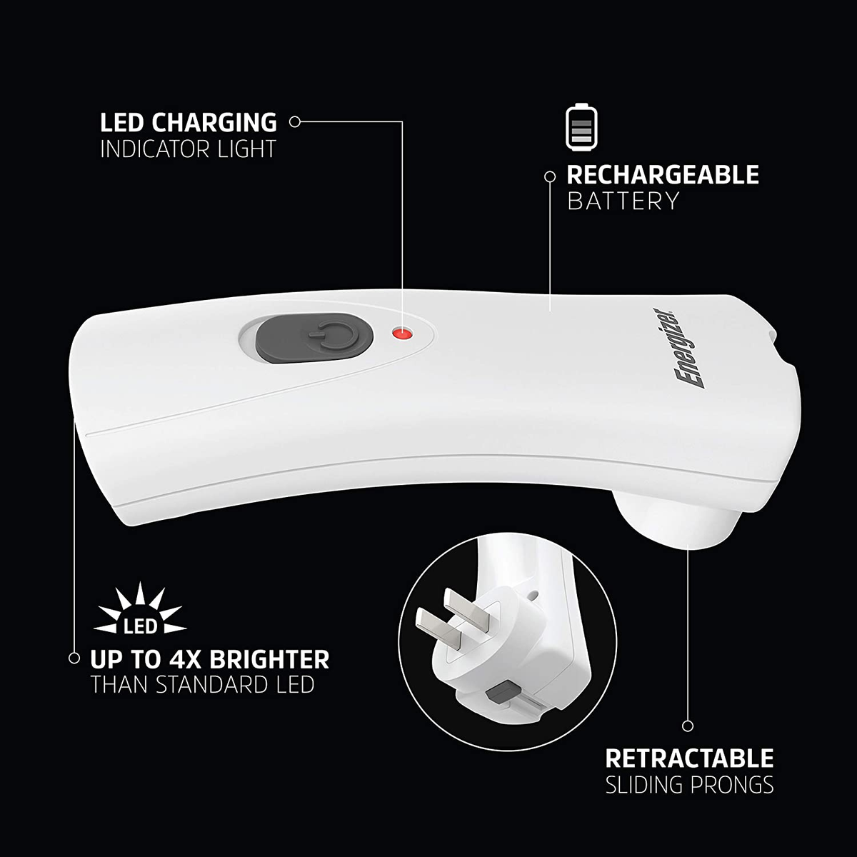 Operated Power Failure Rechargeable Flashlight