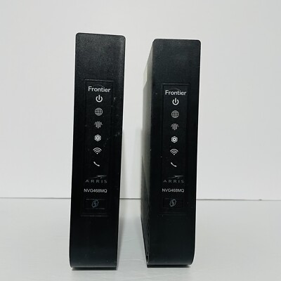 Lot of 2- ARRIS NVG468MQ Frontier Ethernet Voice Gateway Wi-Fi Router ...