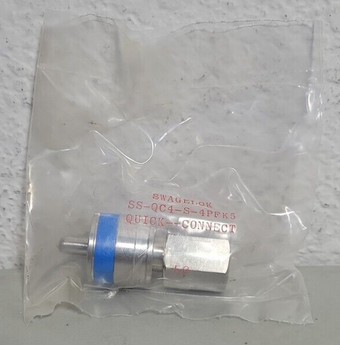 GENUINE Swagelok SS-QC4-S-4PFK5 Stainless Steel Quick Connect Keyed ...