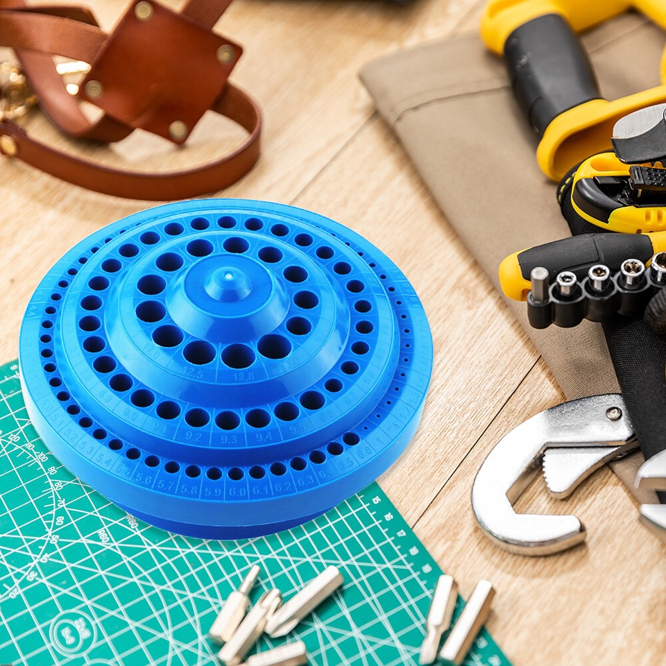 100 Holes Plastic Bit Organizer Stand Drill Bit Container for Drill Bit ...