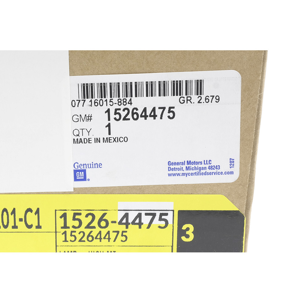 OEM NEW GM High Mount Stop Light 3rd Brake Lamp Terraza Uplander Relay ...