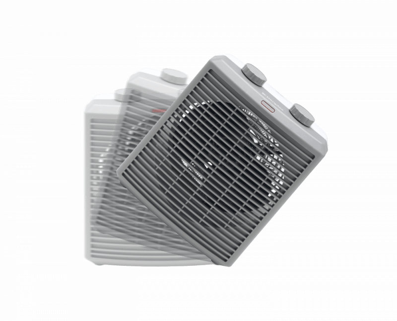 Dimplex Essentials Upright Fan Heater 2kW Black/Grey DEUF2N Safety Tilt ...