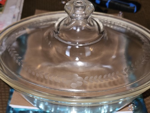 Vintage 1920’s PYREX Clear Glass Oval Art Deco Casserole with Lid | eBay