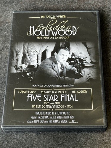 FIVE STAR FINAL DVD EDWARD G. ROBINSON MARIAN MARSH PRE CODE TRESORS ...